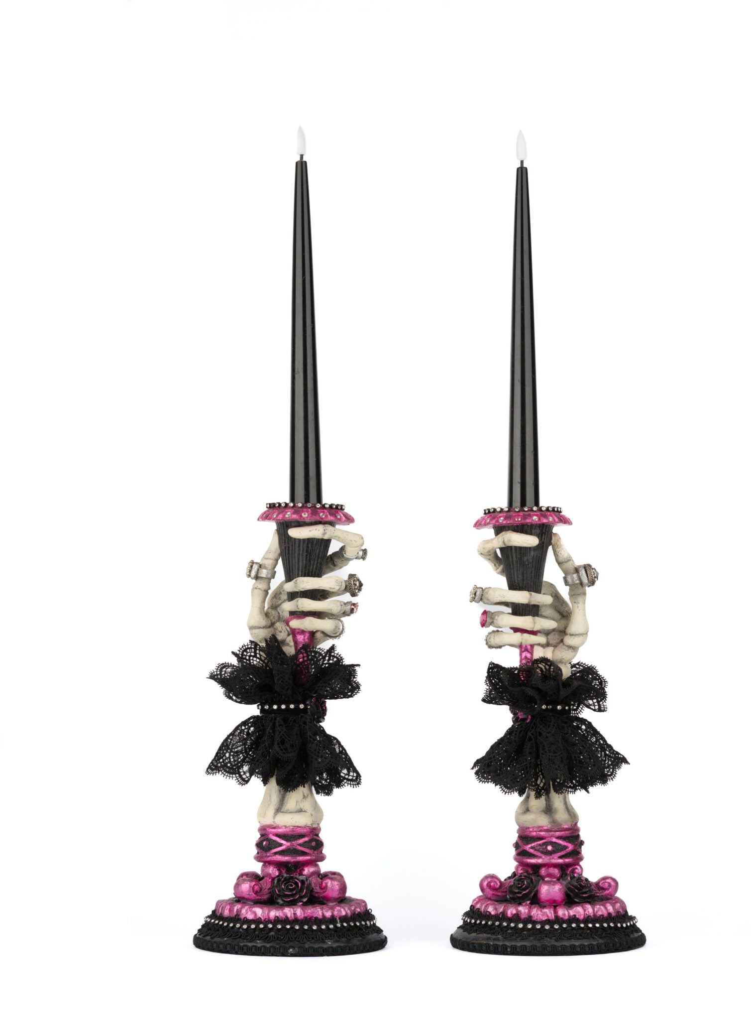 Skeleton Hand Candle Sticks Set of 2 – Katherine's Collection Shop